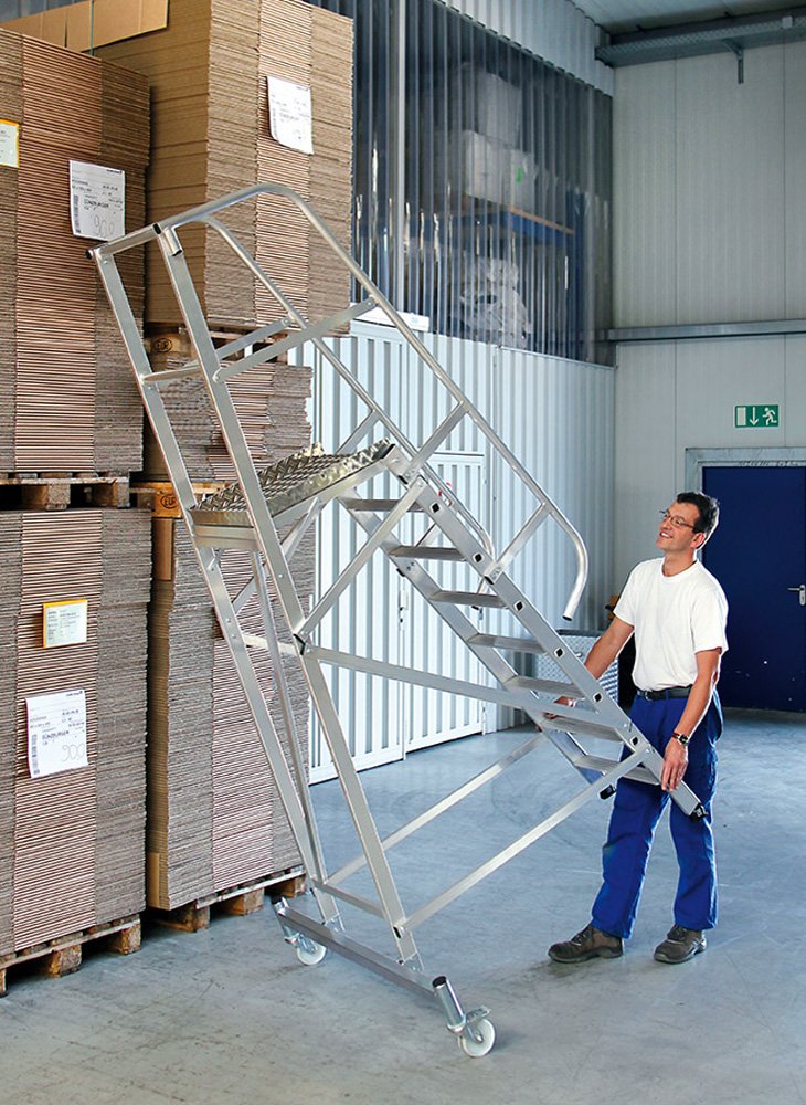 Stufenleiter Günzburger Steigtechnik für Lager, Halle und Werkstatt ...
